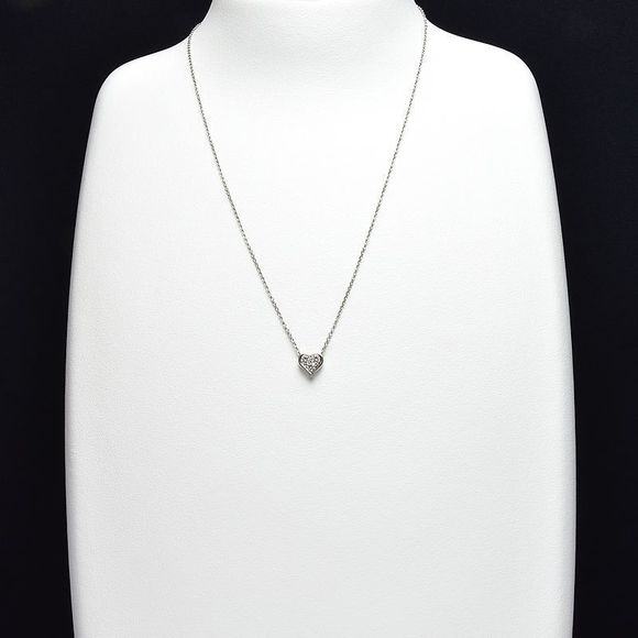 Tiffany & Co. | Bags | Tiffany Sentimental Heart Necklace 3p Diamond ...